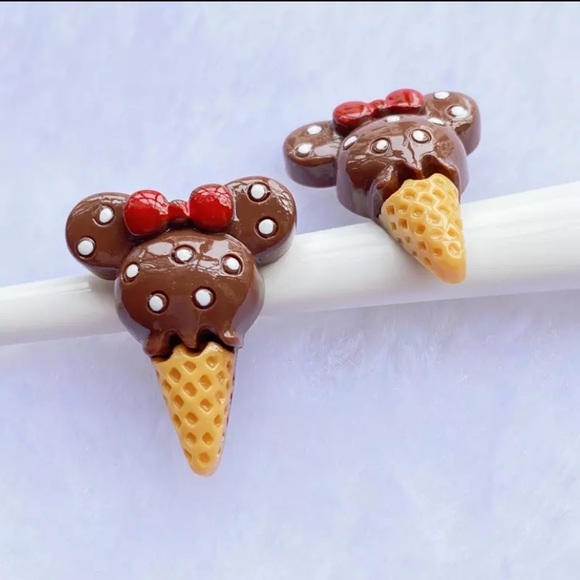 Jewelry | New Mouse Ears Ice Cream Cone Earrings Chocolate | Poshmark